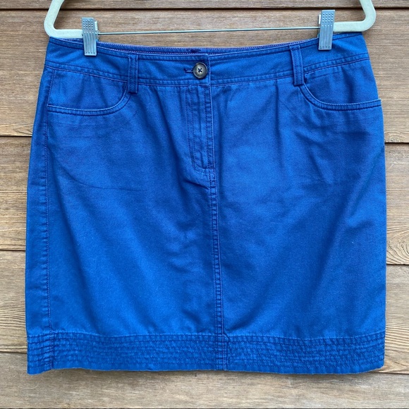 Boden | Skirts | Boden Blue Cotton Twill Mini Skirt | Poshmark